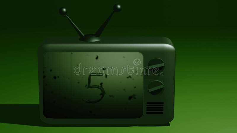 Television with Static Interference Countdown Stock Video - Video of ...