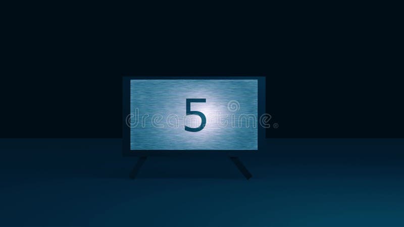 Television with Static Interference Countdown Stock Video - Video of ...