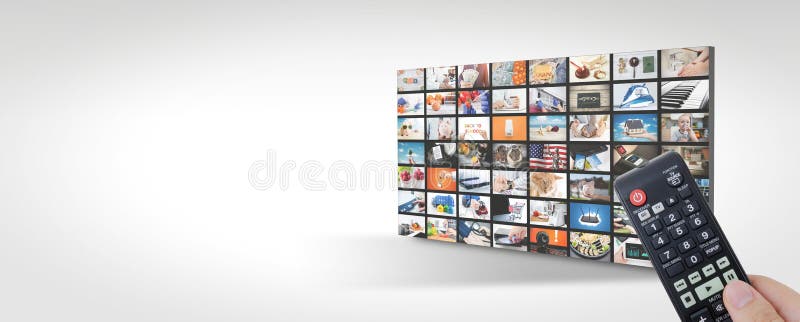 Television Streaming Video. Media TV on Demand Stock Image - Image of ...