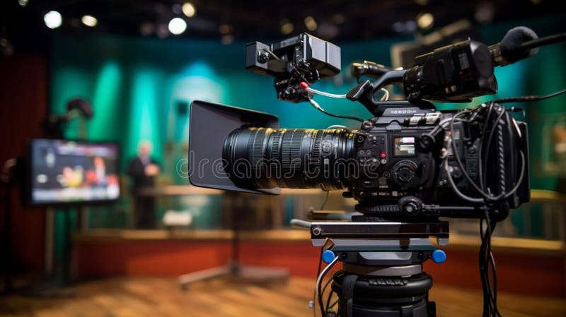 Television_studio_with_camera_and_lights_Professional_digital ...