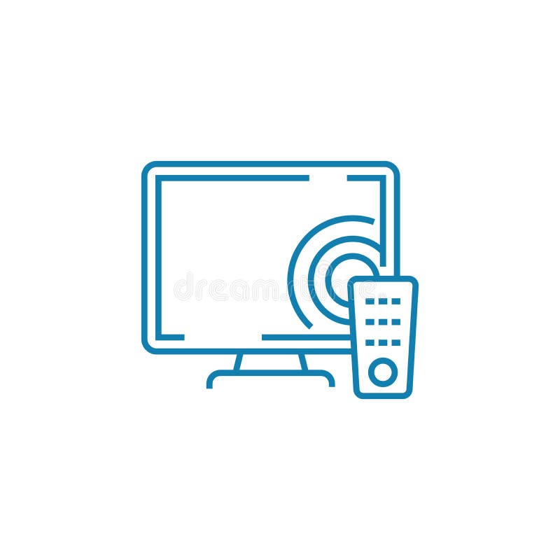 Television Technology Linear Icon Concept. Television Technology Line ...
