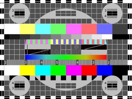 Television Test Card or Pattern Stock Illustration - Illustration of ...