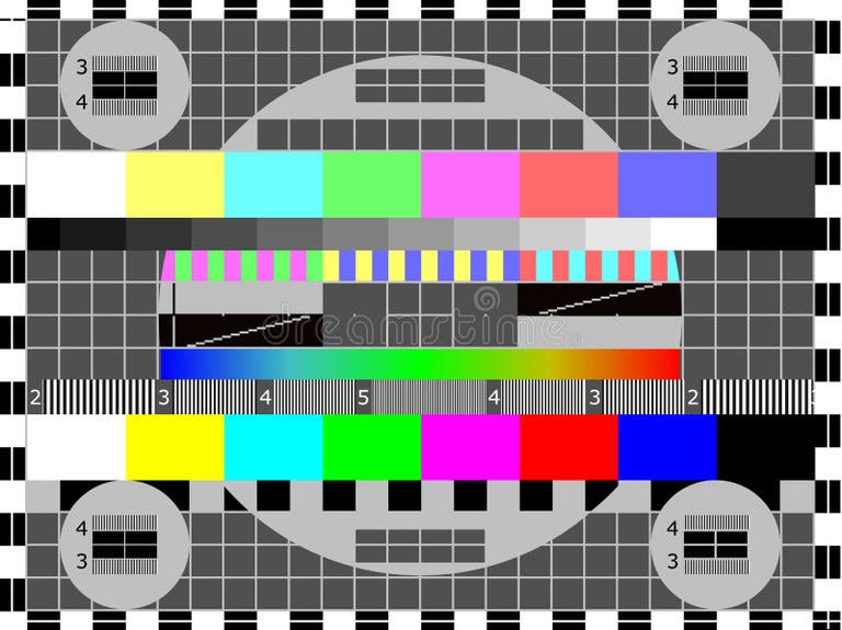 Television Test Card or Pattern Stock Illustration - Illustration of ...