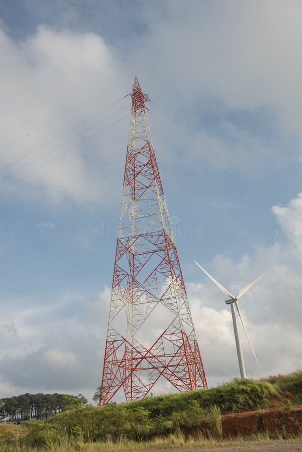 Television Towers and Wind Turbines Stock Photo - Image of dish, power ...