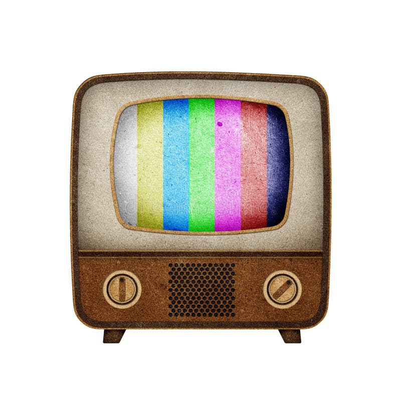 Television ( TV ) Icon Recycled Paper Craft. Stock Image - Image of ...