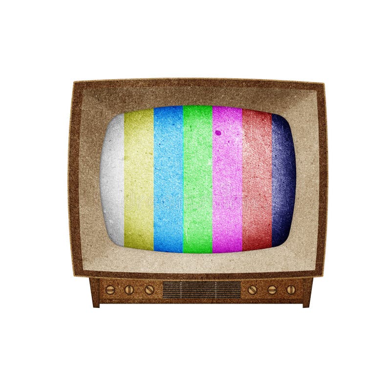 Television ( TV ) Icon Recycled Paper Craft. Stock Image - Image of ...