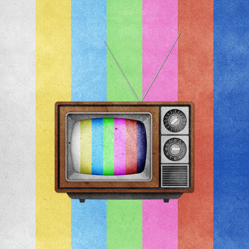 Television ( TV ) Icon Recycled Paper Craft. Stock Image - Image of ...
