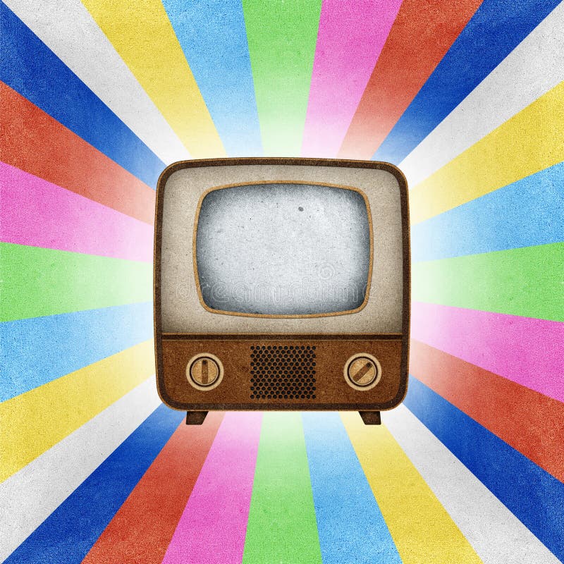 Television ( TV ) Icon Recycled Paper Craft. Stock Illustration ...