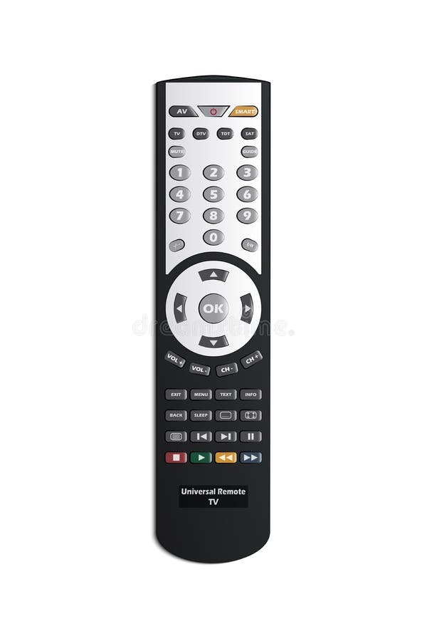 Universal remote control stock illustration. Illustration of background ...