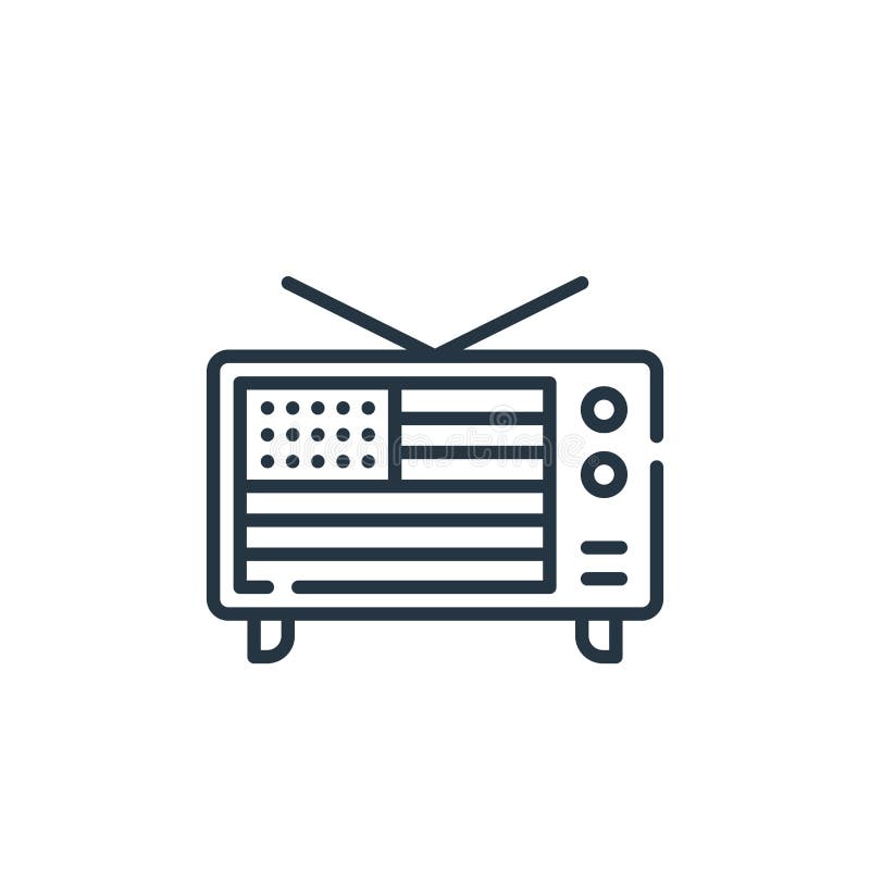 Television Vector Icon. Television Editable Stroke. Television Linear ...