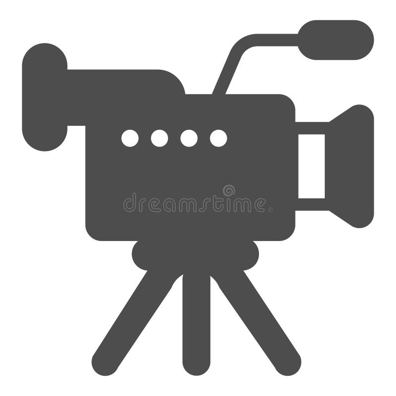 Television Video Camera Solid Icon, Optical Equipment Concept. Vector Graphics Stock Vector ...