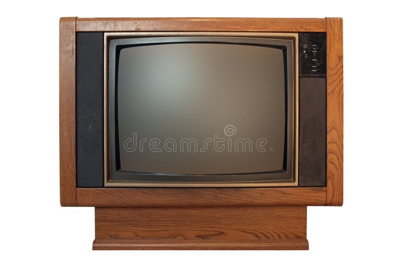 Television - Vintage Floor Model Stock Image - Image of isolation ...