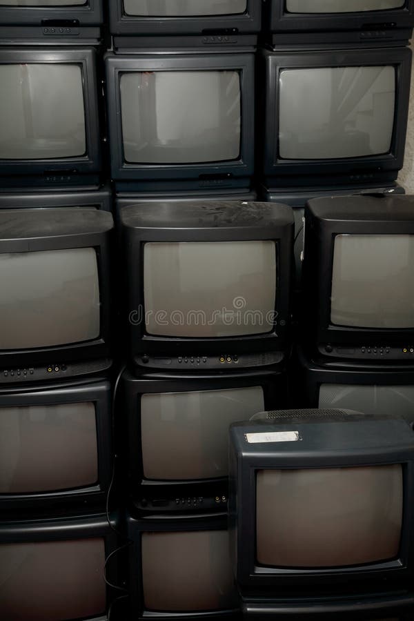 Old TVs stock image. Image of entertainment, vintage - 31884477