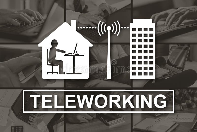 Concept of teleworking stock image. Image of distance - 247172079