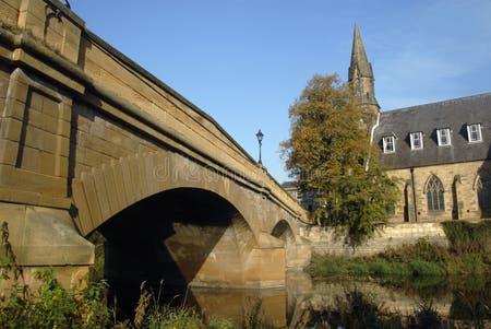 Telford Bridge and the River Wansbeck, Morpeth Stock Image - Image of ...