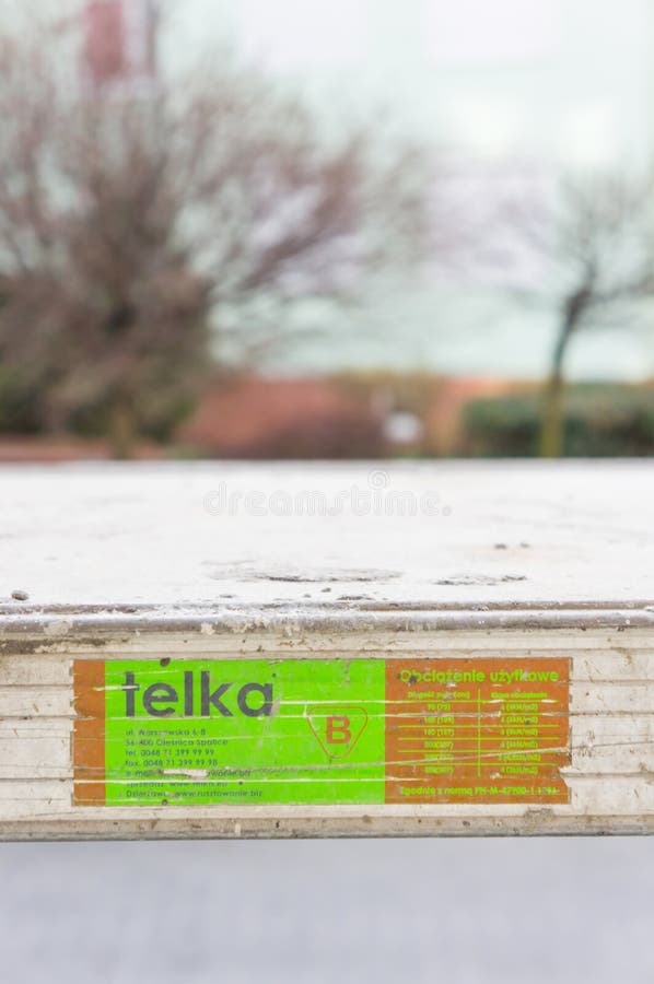 Telka Company Sticker on Rack Editorial Photography - Image of ...