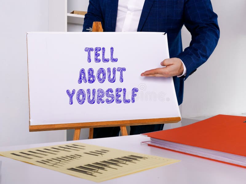 TELL about YOURSELF Phrase on the Piece of Paper Stock Photo - Image of ...