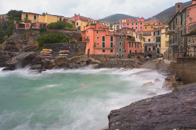 Beach Tellaro Liguria Italy Stock Image - Image of holiday, nature ...