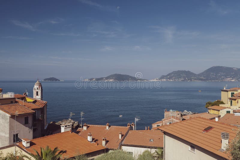 Tellaro view stock image. Image of cinque, tourism, retro - 63264327