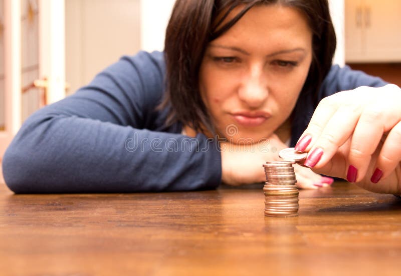 De problemen van het geld stock afbeelding. Afbeelding bestaande uit ...