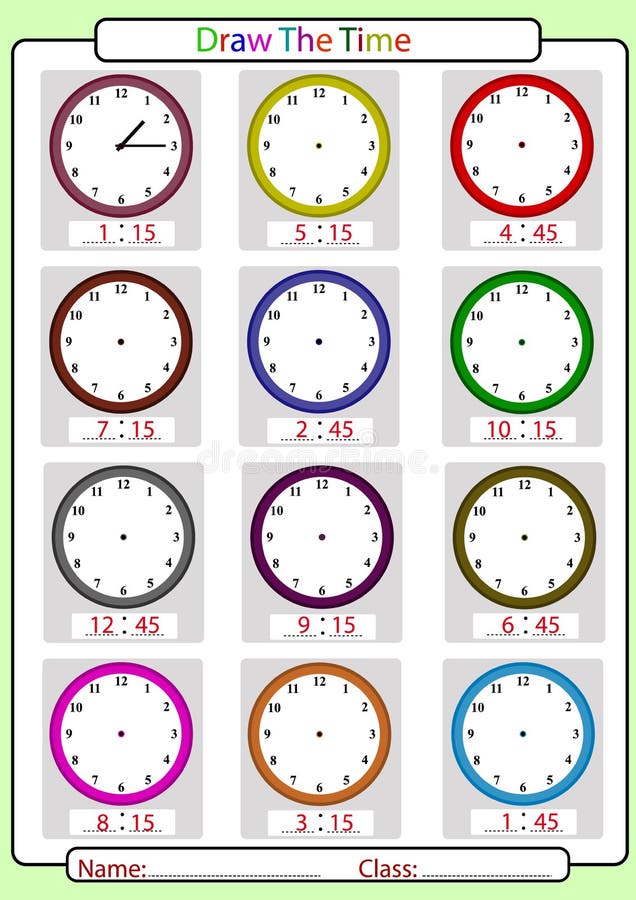 Telling the Time, What is the Time, Stock Vector - Illustration of ...