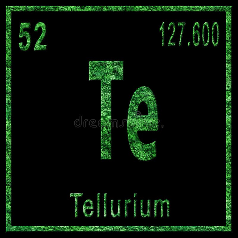 Tellurium Chemical Element, Green Edition Stock Illustration ...