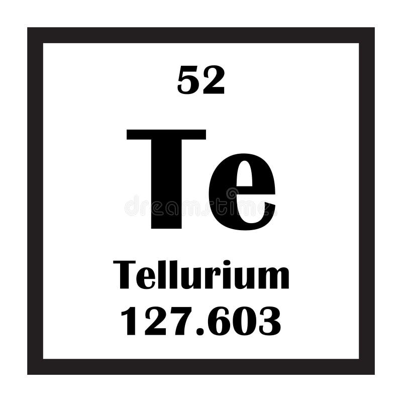 Tellurium Chemical Element Icon N Stock Illustration - Illustration of ...