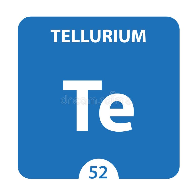 Tellurium Chemical 52 Element of Periodic Table. Molecule and ...