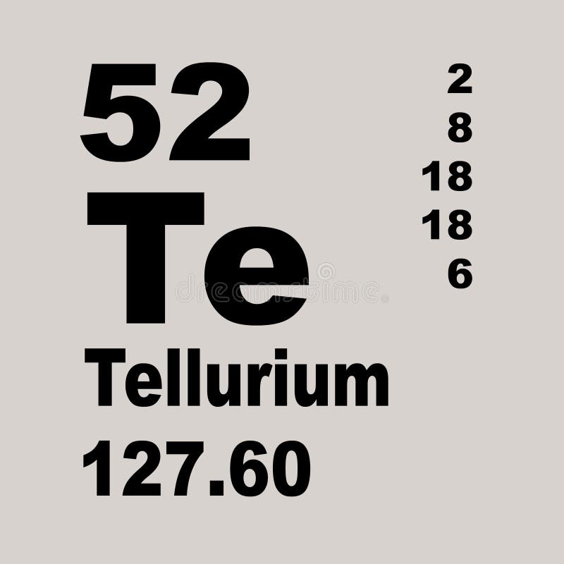 Periodic Table of Elements: Tellurium Stock Illustration - Illustration ...
