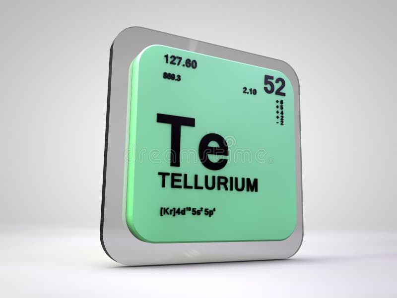 Chemical element Tellurium stock illustration. Illustration of ...
