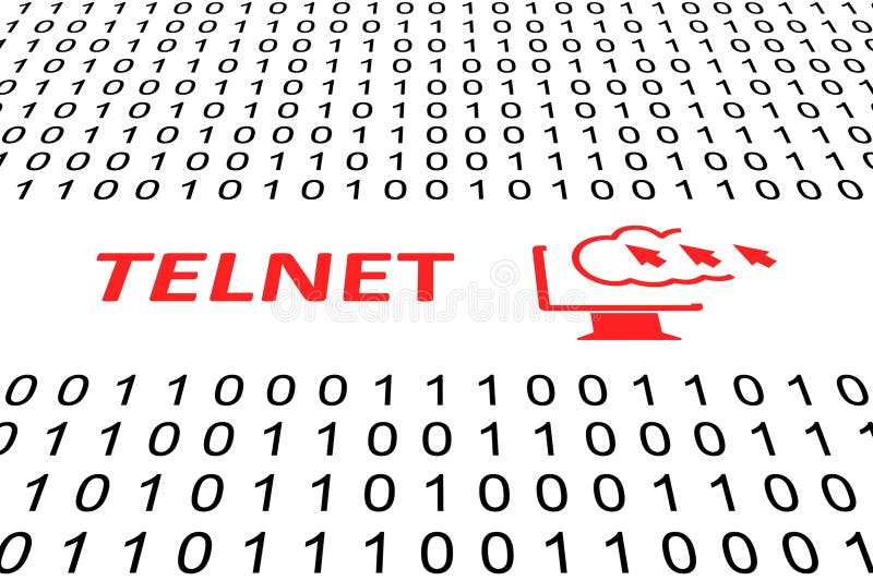 TELNET Concept Binary Code 3d Stock Illustration - Illustration of user ...