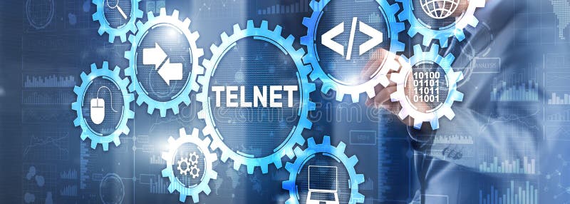 Telnet Virtual Terminal Client. Internet and Network Concept. Stock ...