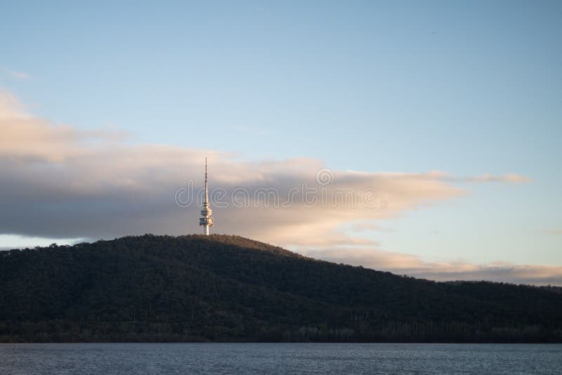 Telstra Tower at the Summit of a Black Mountain in Canberra, Australia ...