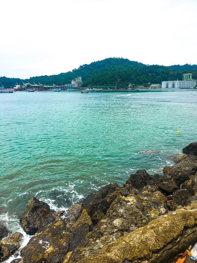 Teluk Bayur sunset stock photo. Image of teluk, sunset - 80299742