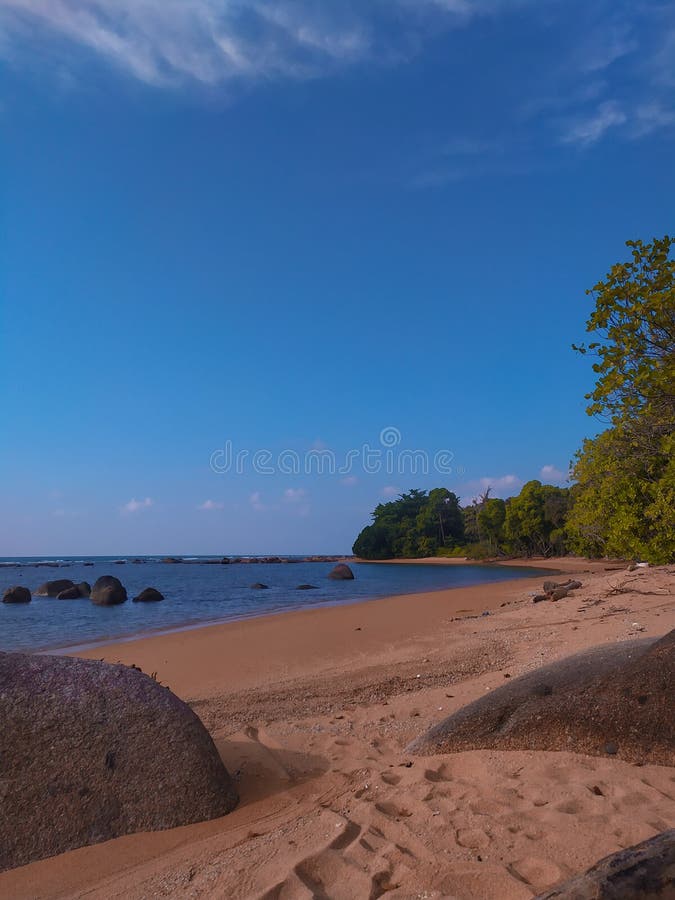 Temajuk Beach, West Kalimantan, Indonesia Stock Photo - Image of sand ...