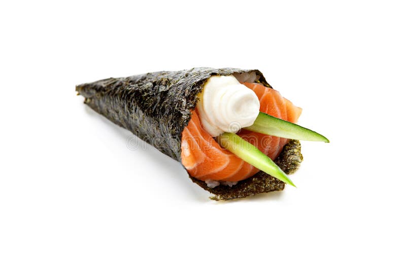 Temaki sushi stock photo. Image of roll, traditional, rolled - 4037108