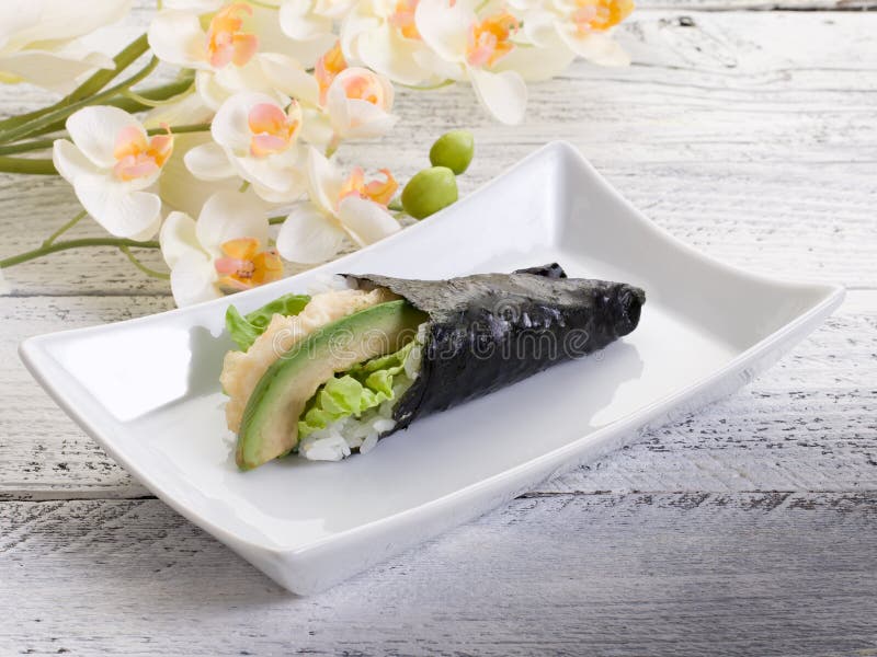 Tempura Sake Temaki Stock Photos - Free & Royalty-Free Stock Photos ...