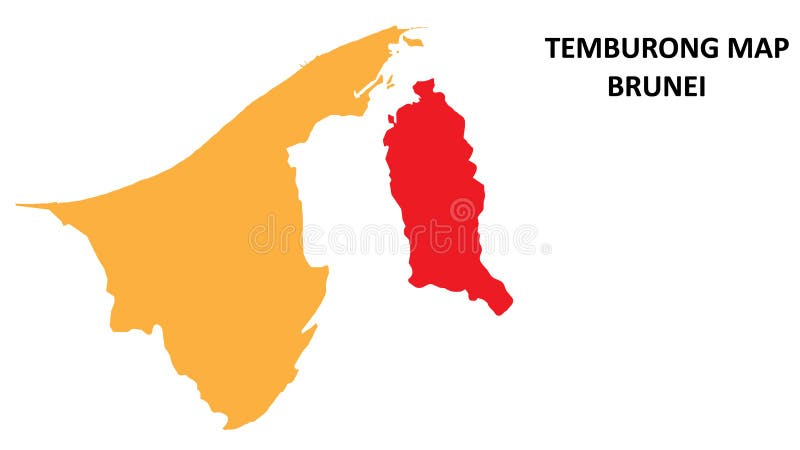 Temburong State and Regions Map Highlighted on Brunei Map Stock Vector ... Temburong State and Regions Map Highlighted on Brunei Map Stock Vector ...