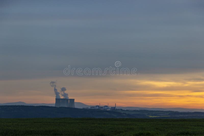 Temelin Nuclear Power Station. Czechia Stock Photo - Image of landscape ...