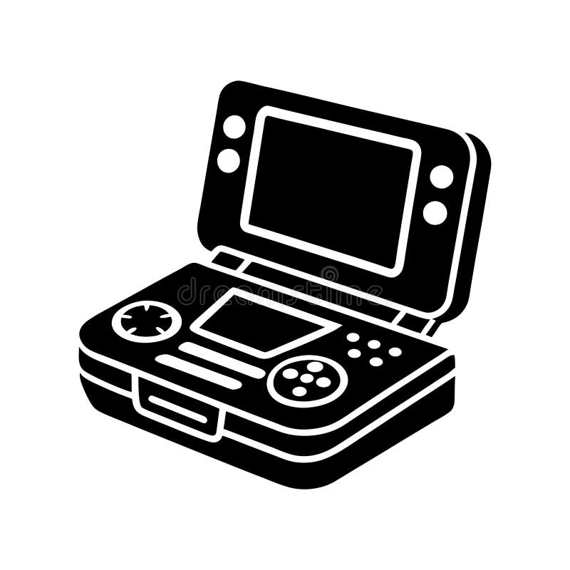Video Game Console Icon Silhouette Vector Illustration Stock Vector ...