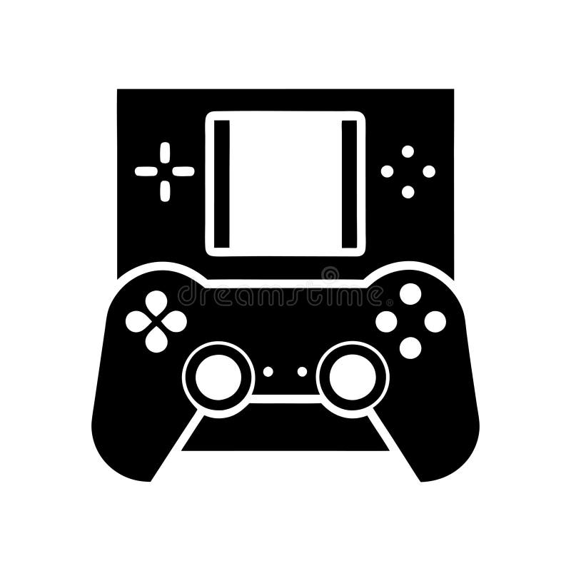 Video Game Silhouette Vector Illustration Stock Vector - Illustration ...