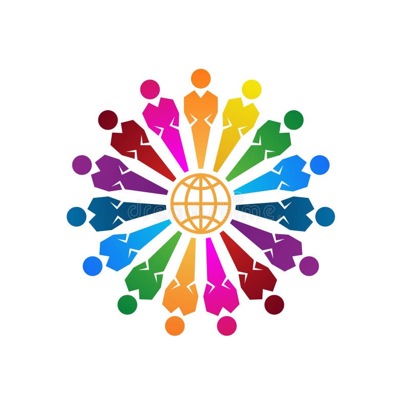 Colourful Community Circle. Stock Vector - Illustration of earth ...