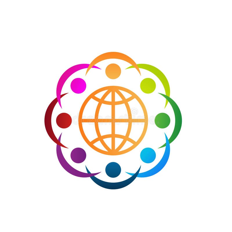 Colourful Community Circle. Stock Vector - Illustration of daughter ...