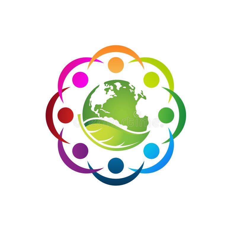 Colourful Community Recycle Circle. Stock Vector - Illustration of ...