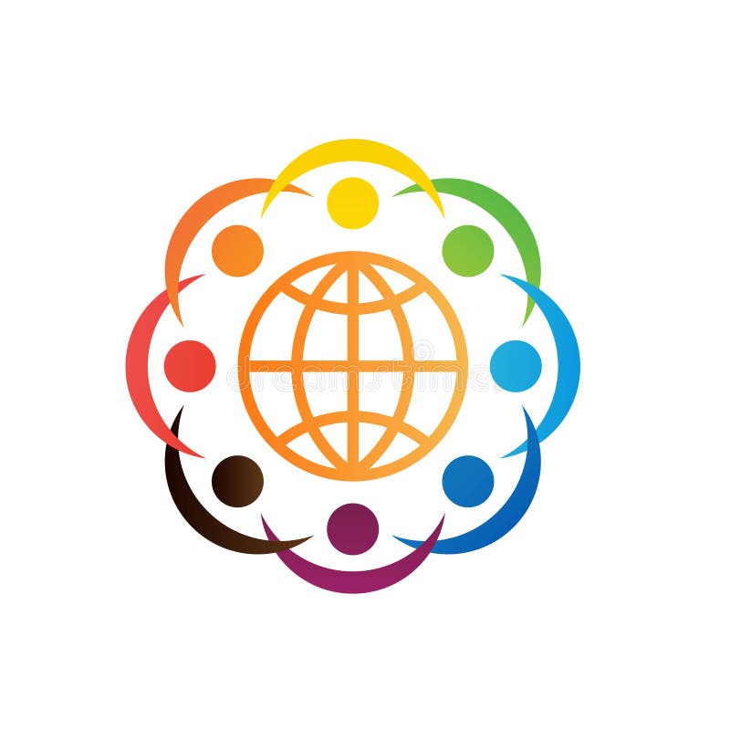 Colourful Community Recycle Circle. Stock Vector - Illustration of ...