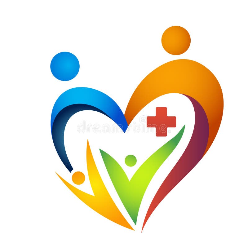 Medical Cross and Heart for Family Health Care Logo. Stock Vector ...
