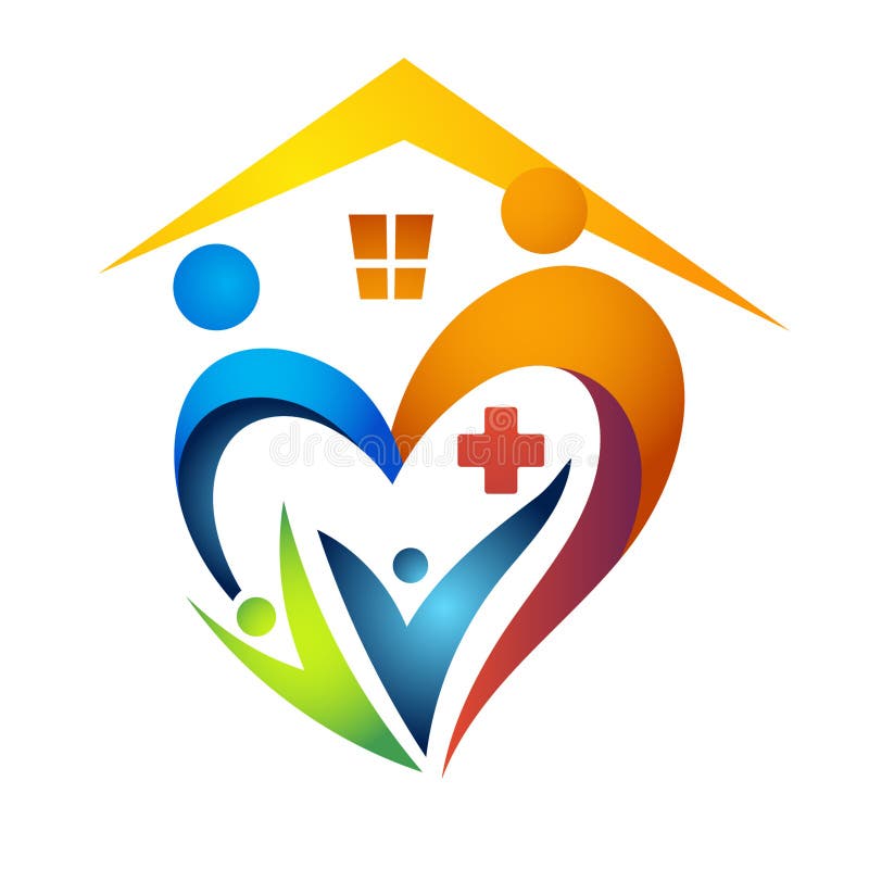 Medical Cross and Heart for Family Health Care Logo. Stock Vector ...