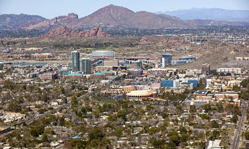 Tempe, Arizona Skyline stock image. Image of business - 29605327