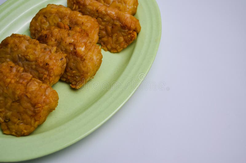 Tempe Goreng or Fried Tempeh Stock Photo - Image of tempe, isolated ...