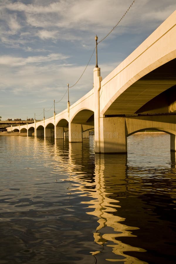 Tempe Mill Avenue Bridge stock photo. Image of reflection - 8868422